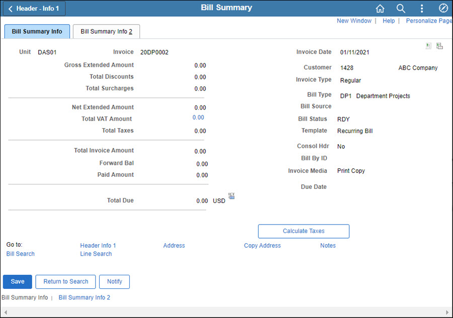 (Billing) Creating a Recurring Bill Template and Defining a Schedule